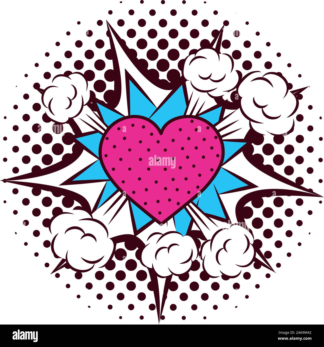 heart love pop art style Stock Vector Image & Art - Alamy