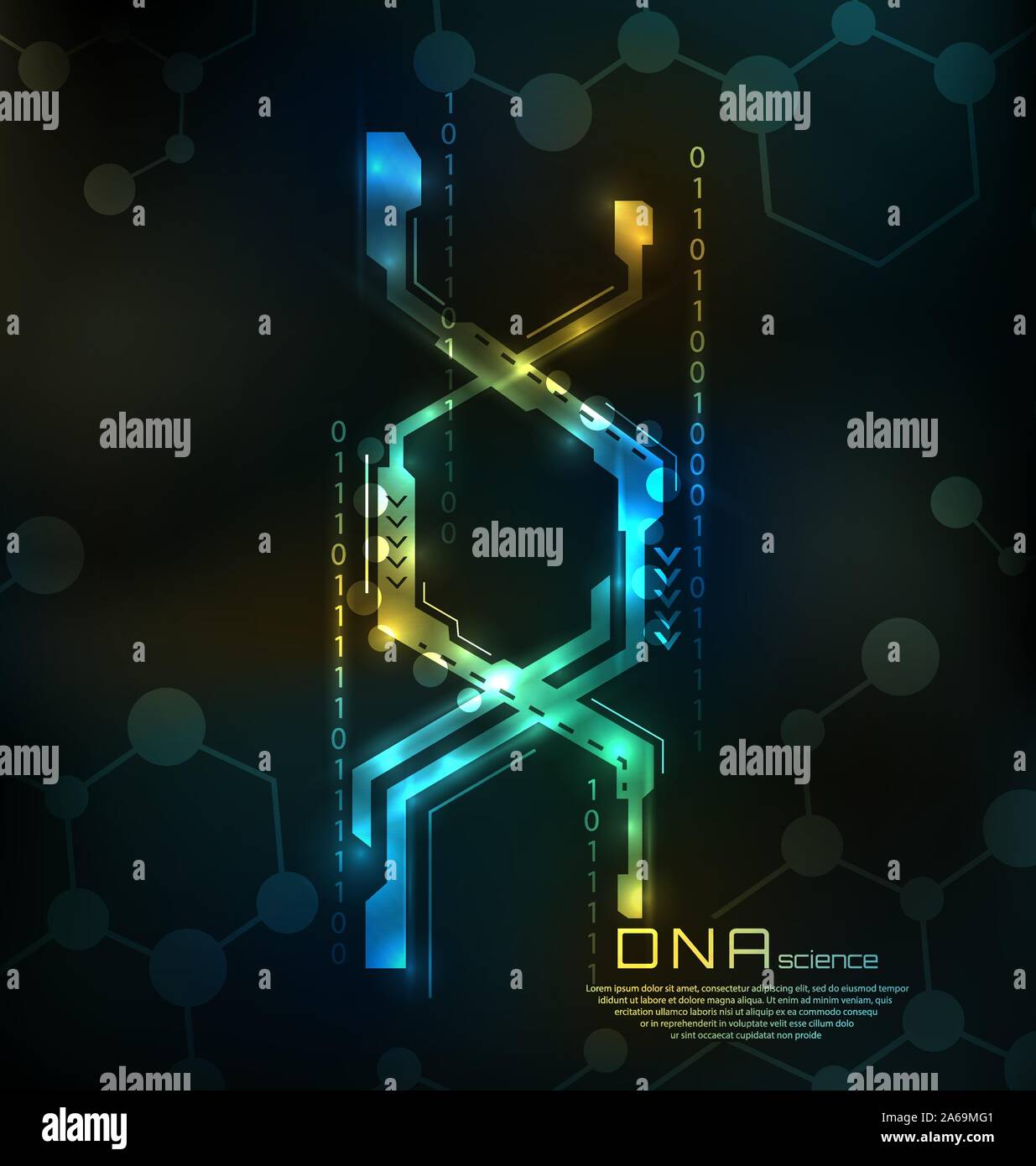 Double helix dna molecular model Stock Vector Images - Alamy