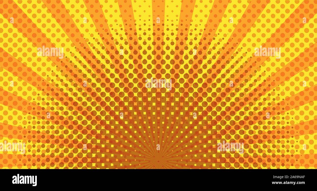 yellow color sunburst pop art background Stock Vector Image & Art - Alamy