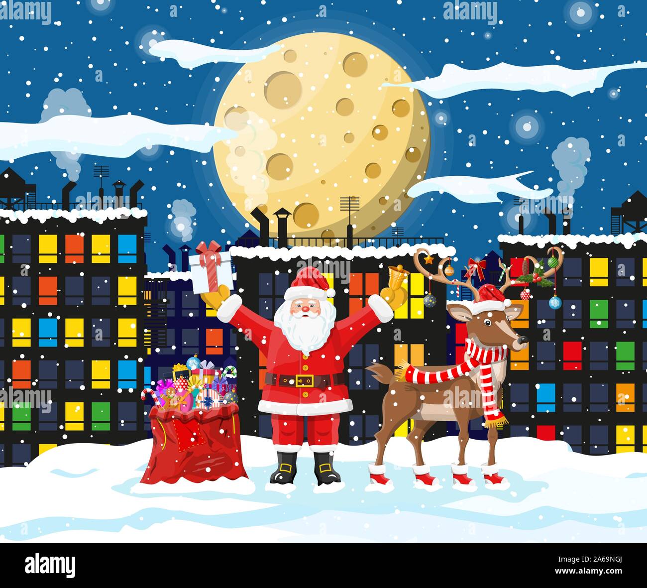 Illumination christmas city Stock Vector Images - Alamy