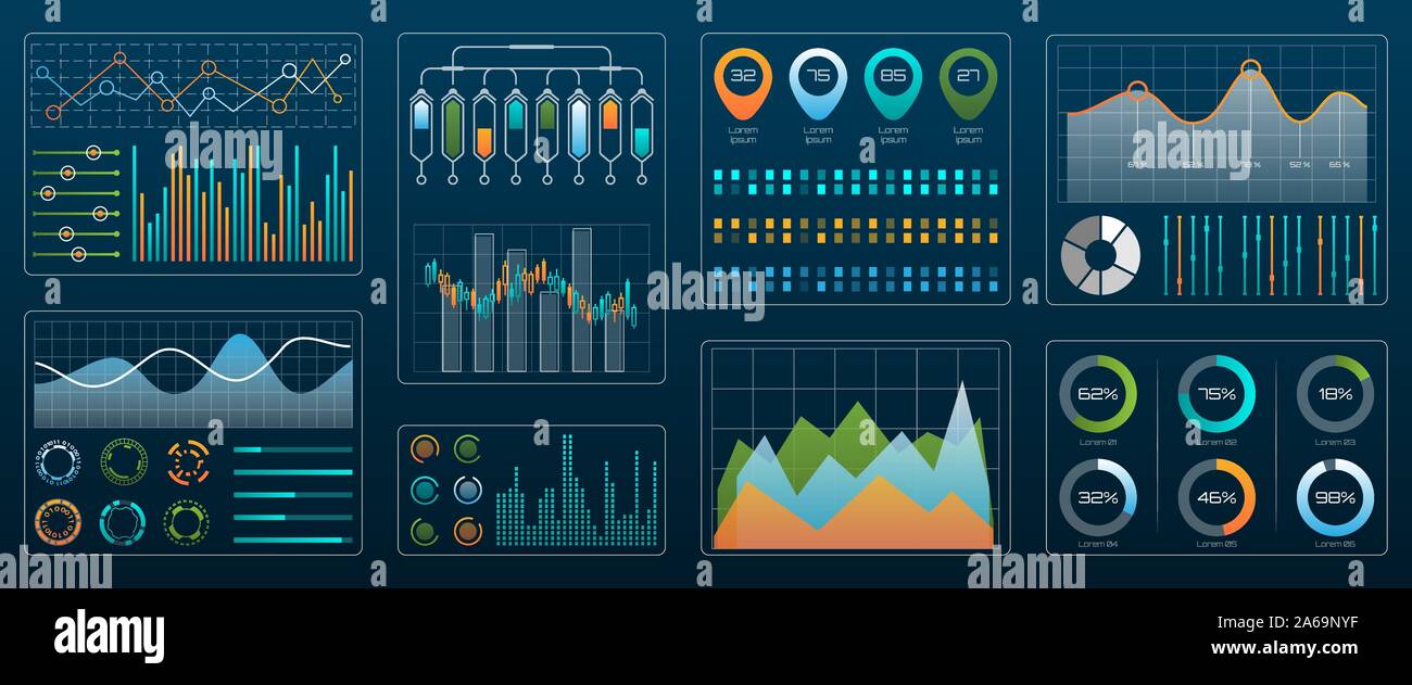 Futuristic Technology Interface for Presentation. Management Data ...