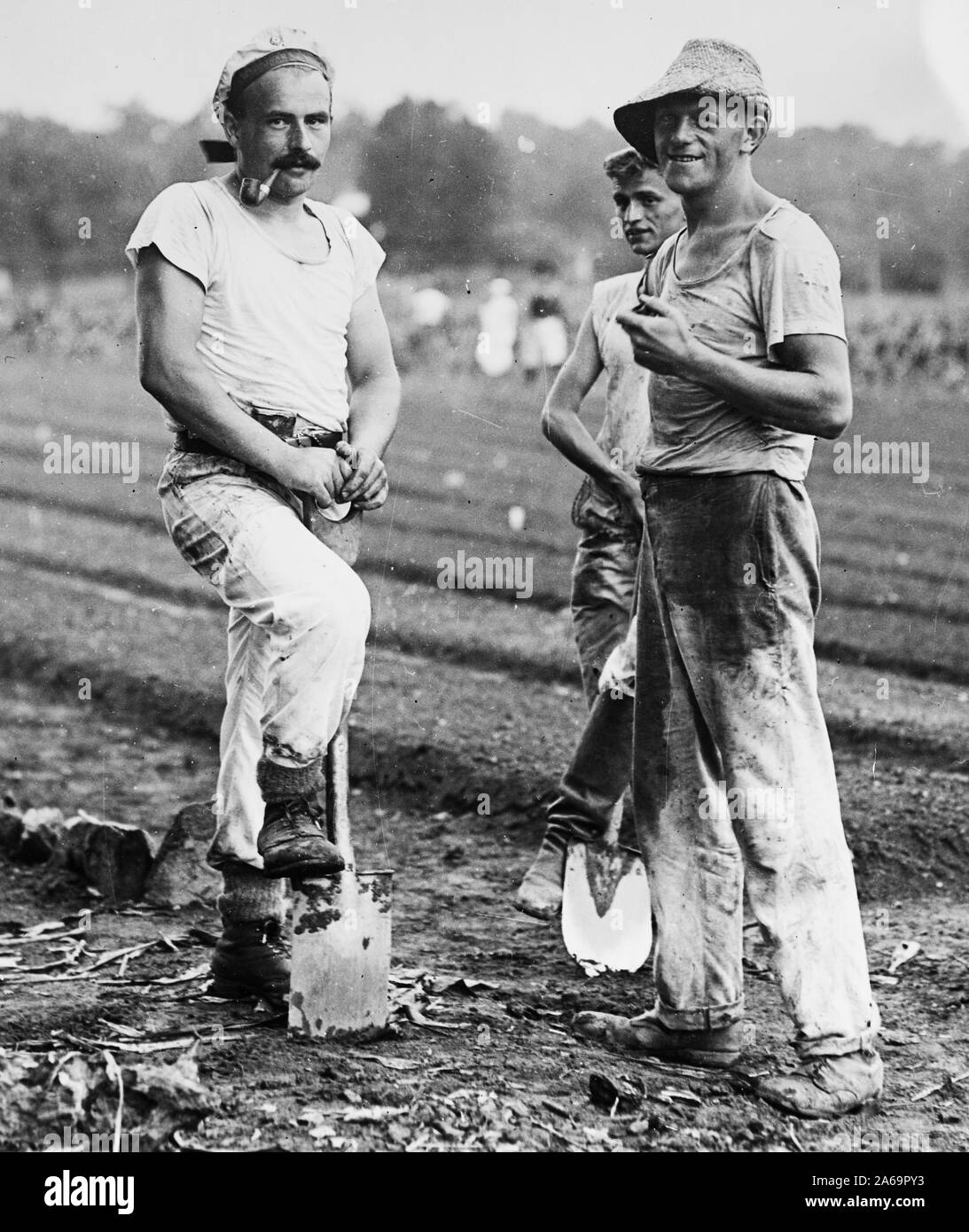 Scene at war prison camp, Fort McPherson, Georgia. Photo shows German ...