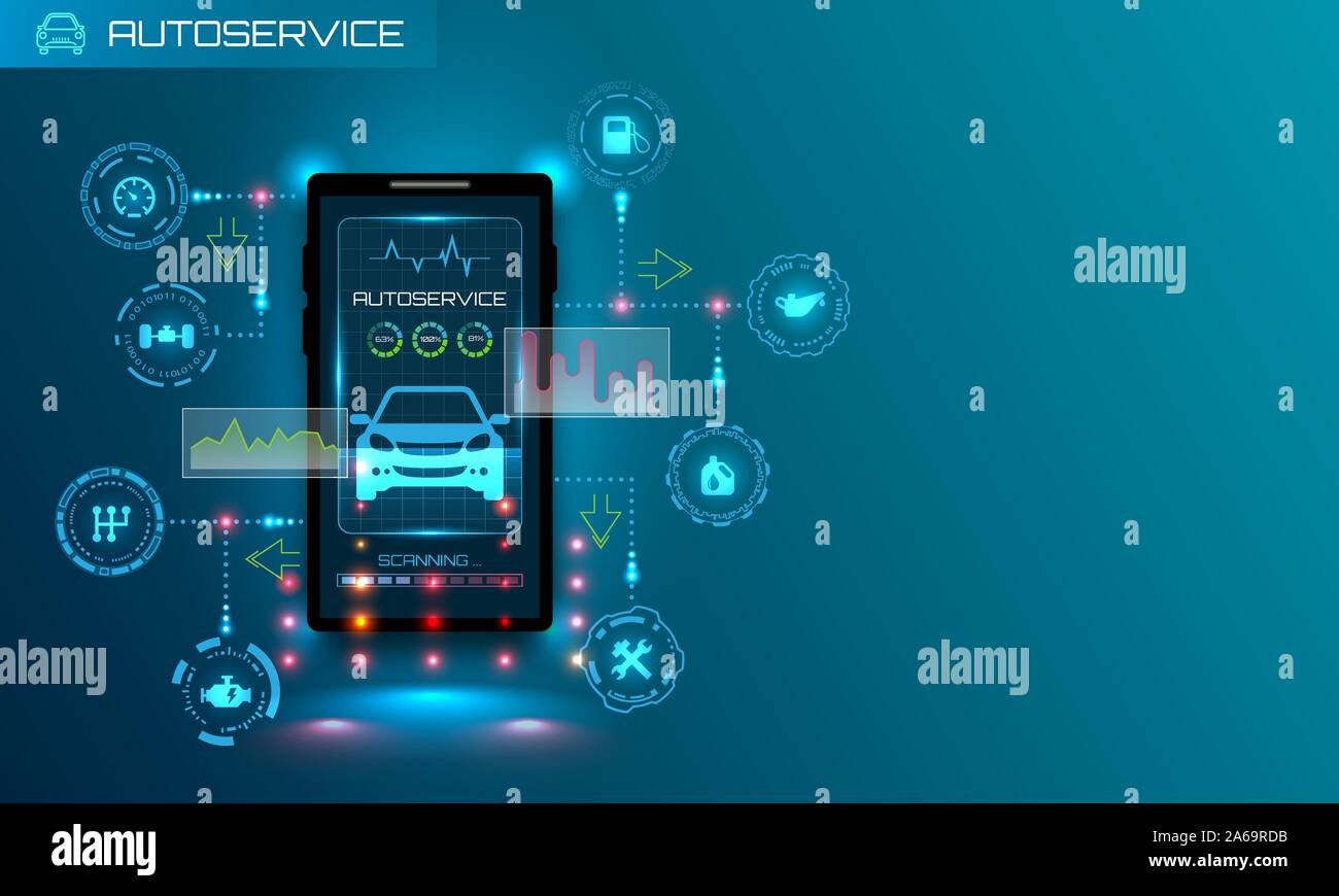 Hardware Diagnostics Condition of Car, Scanning, Test, Monitoring ...