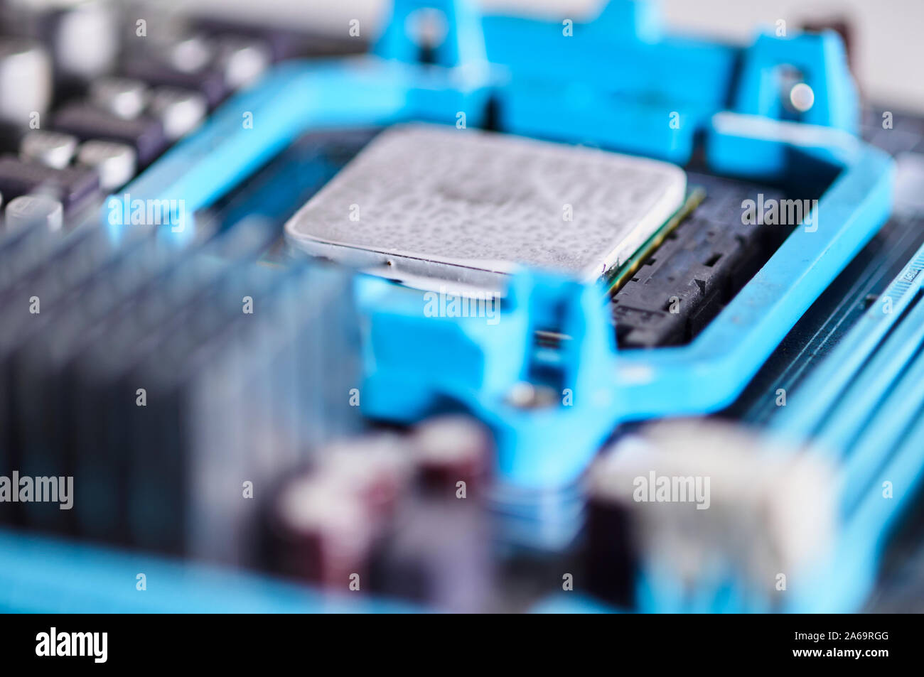 Macro Photography Computer Motherboard in detail close up Stock Photo ...