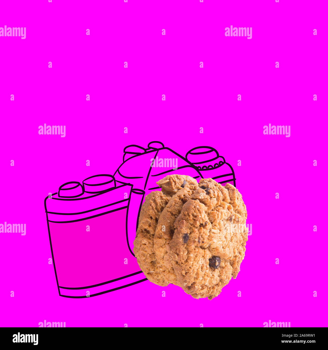 Cookies or Chocolate chips cookies with concept design Stock Photo - Alamy