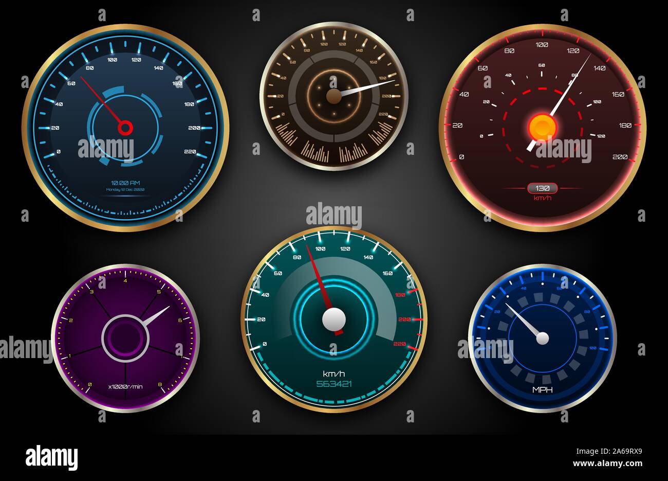 Collection Speedometers, Pointers, Counters, Panel Control Indicators ...