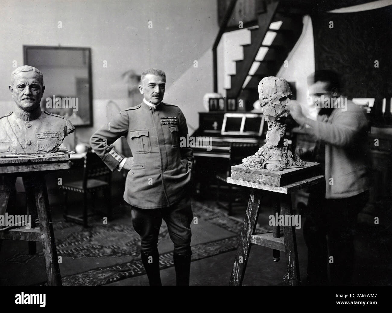 General Diaz, commanding the Italian Armies, posing in studio of a ...