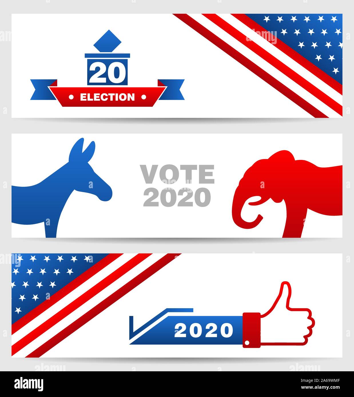 Presidential Election 0f USA 2020. Vote, Voting. Set American ...