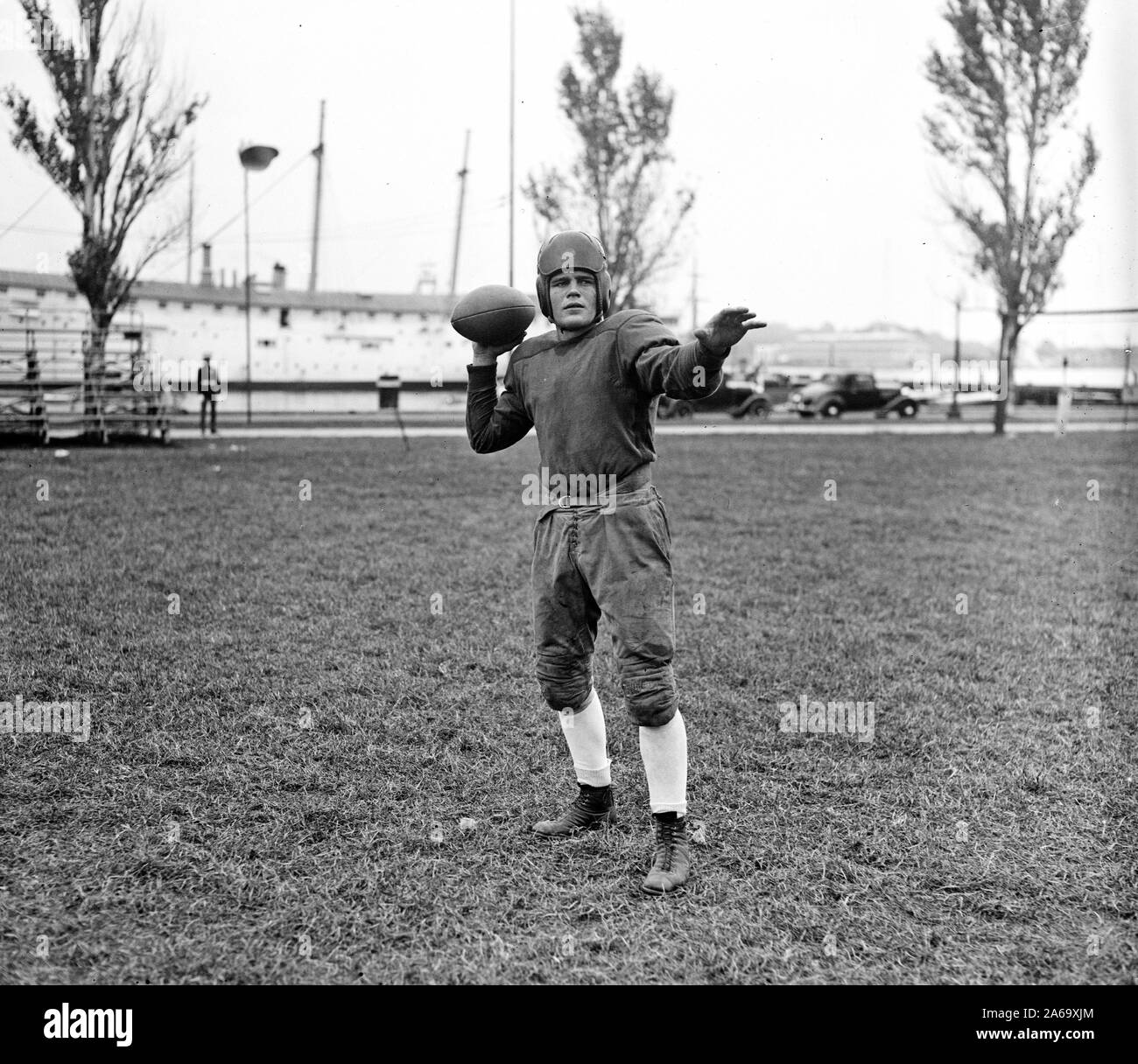 Ned Thomas, fullback, Naval Academy football ca. 1935 Stock Photo - Alamy