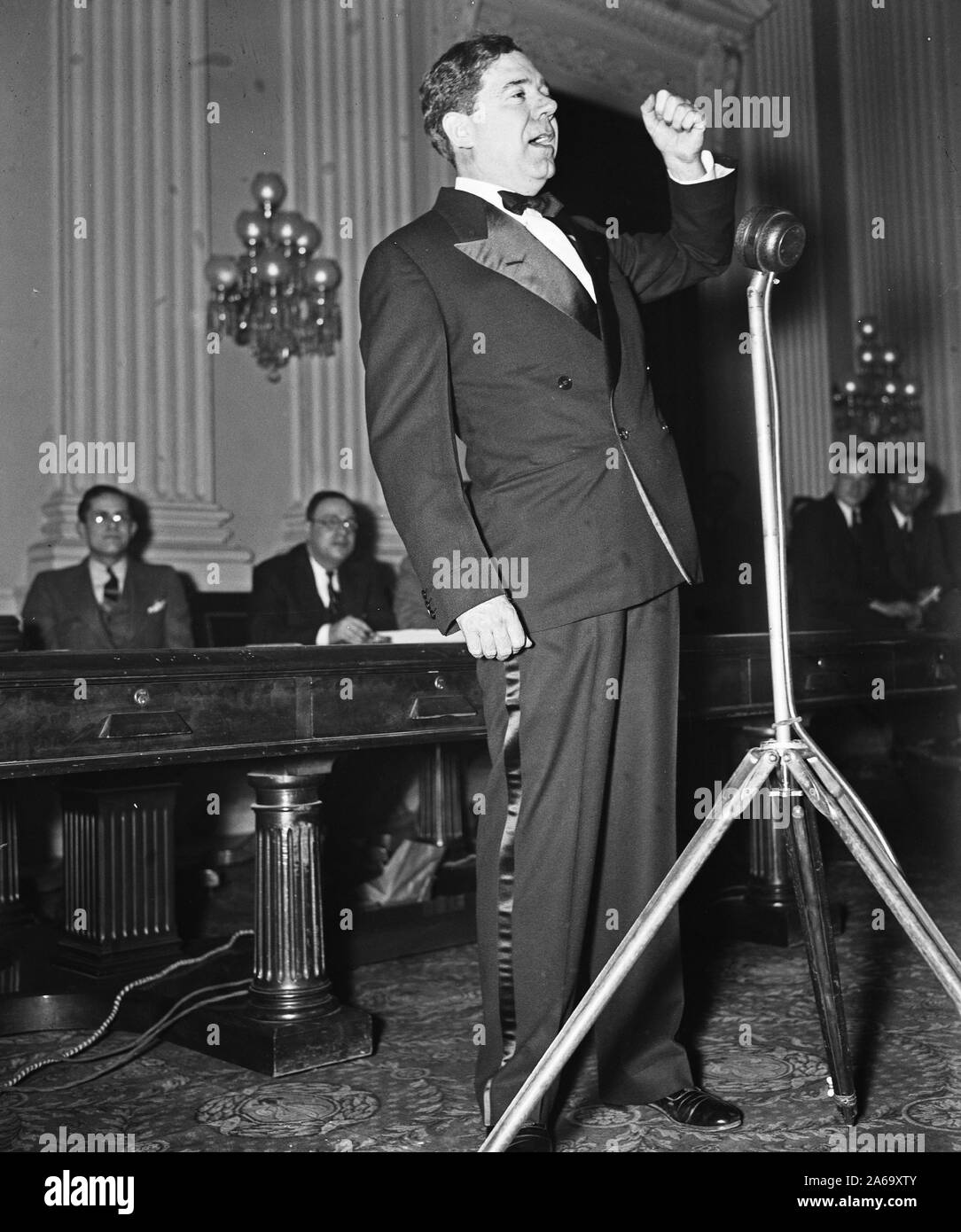Senator Huey P. Long speaking in early 1935 Stock Photo - Alamy