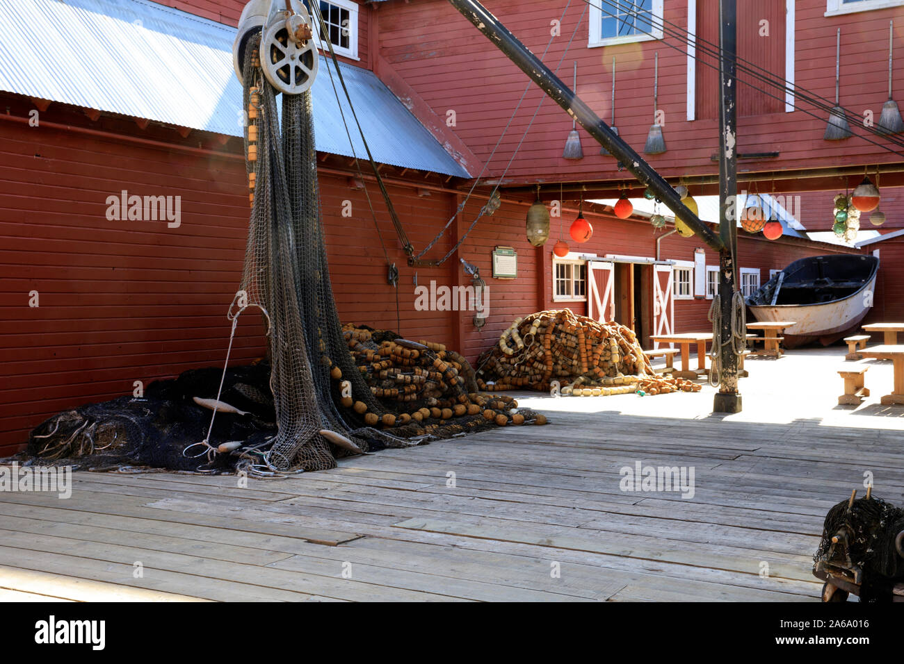 Fisherman's nets at Strait Point, Strait Point, Alaska, USA Stock Photo ...
