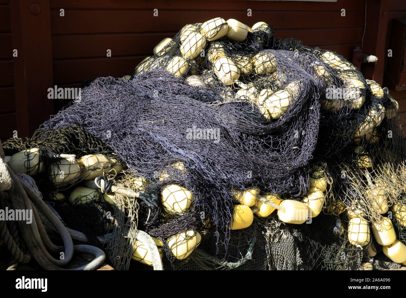Fisherman's nets at Strait Point, Strait Point, Alaska, USA Stock Photo ...