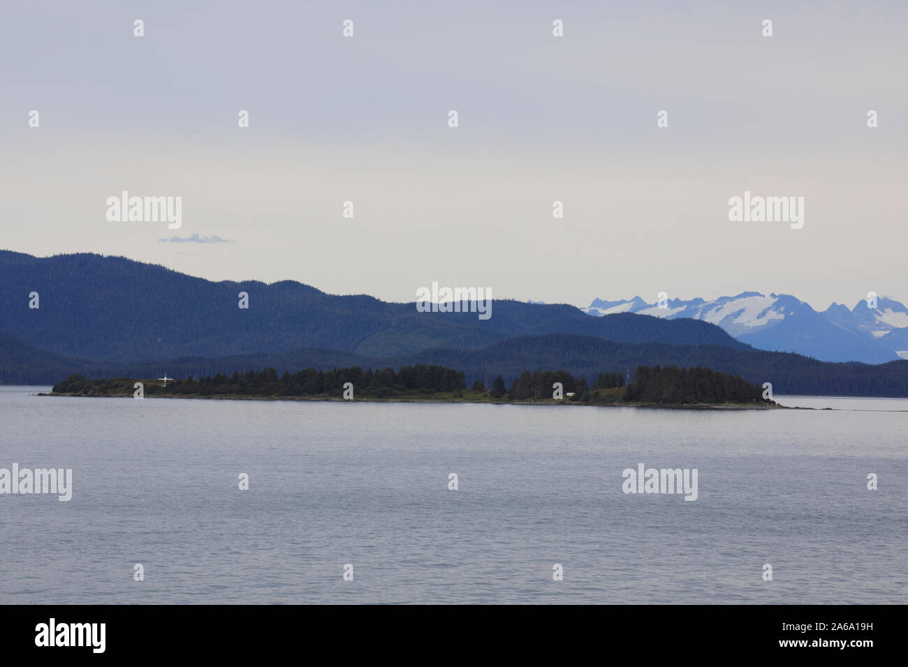 Alaska coastline view from a cruise ship deck, Alaska, USA Stock Photo ...