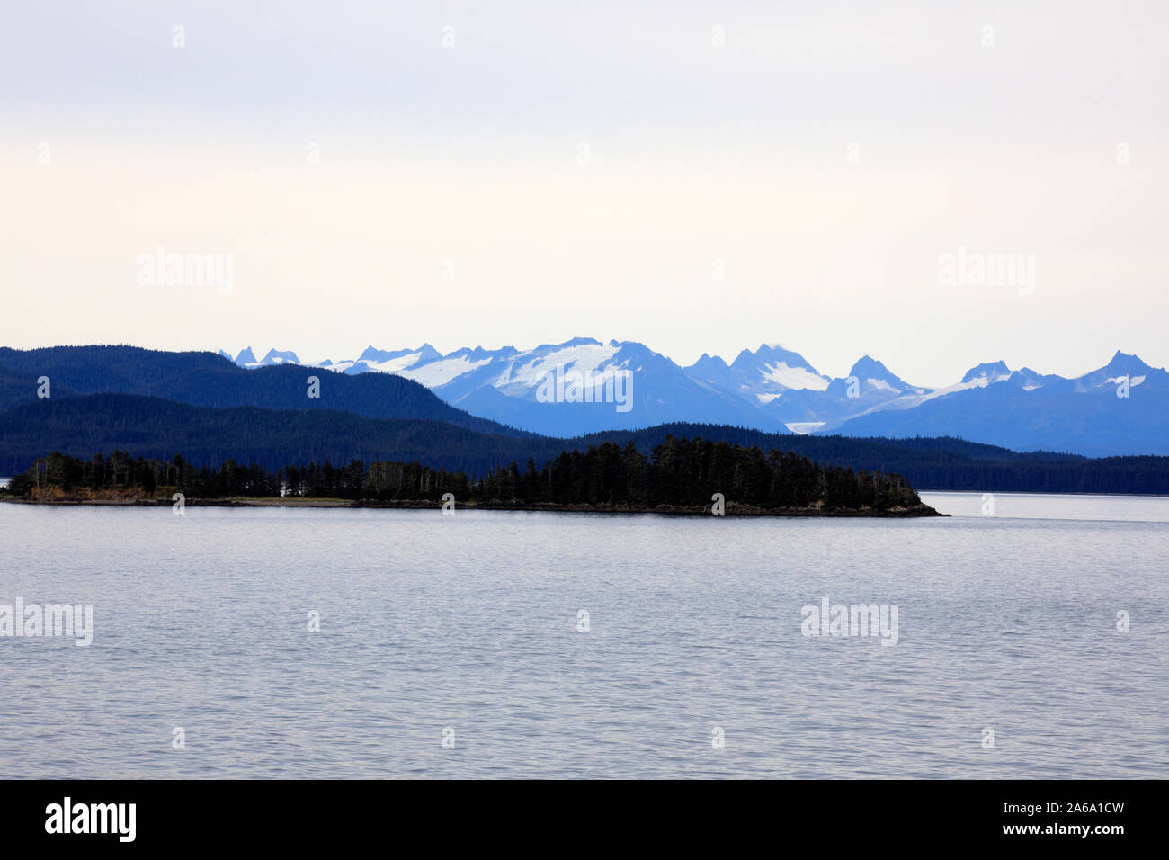 Alaska coastline view from a cruise ship deck, Alaska, USA Stock Photo ...