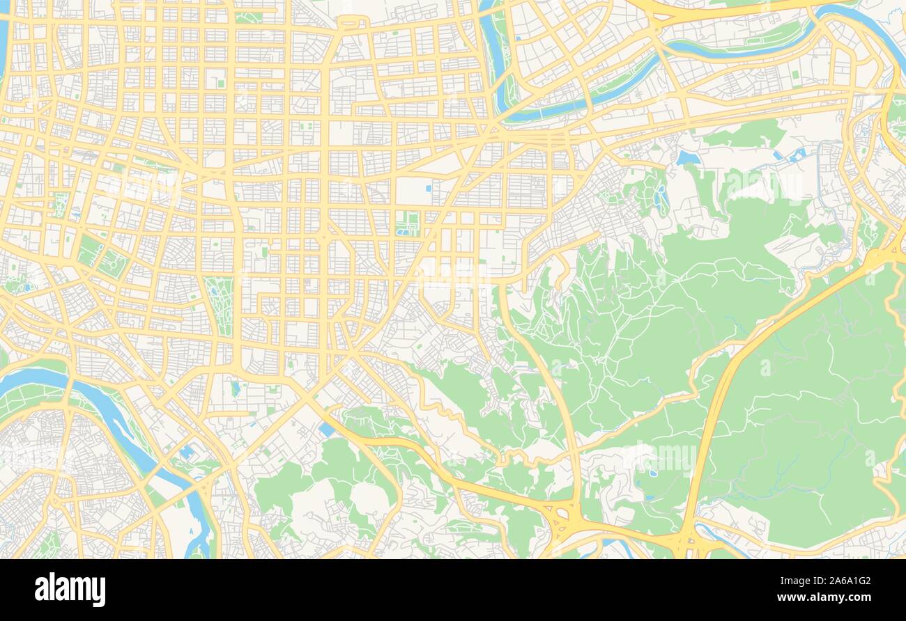 Printable street map of Taipei, Taiwan. Map template for business use ...