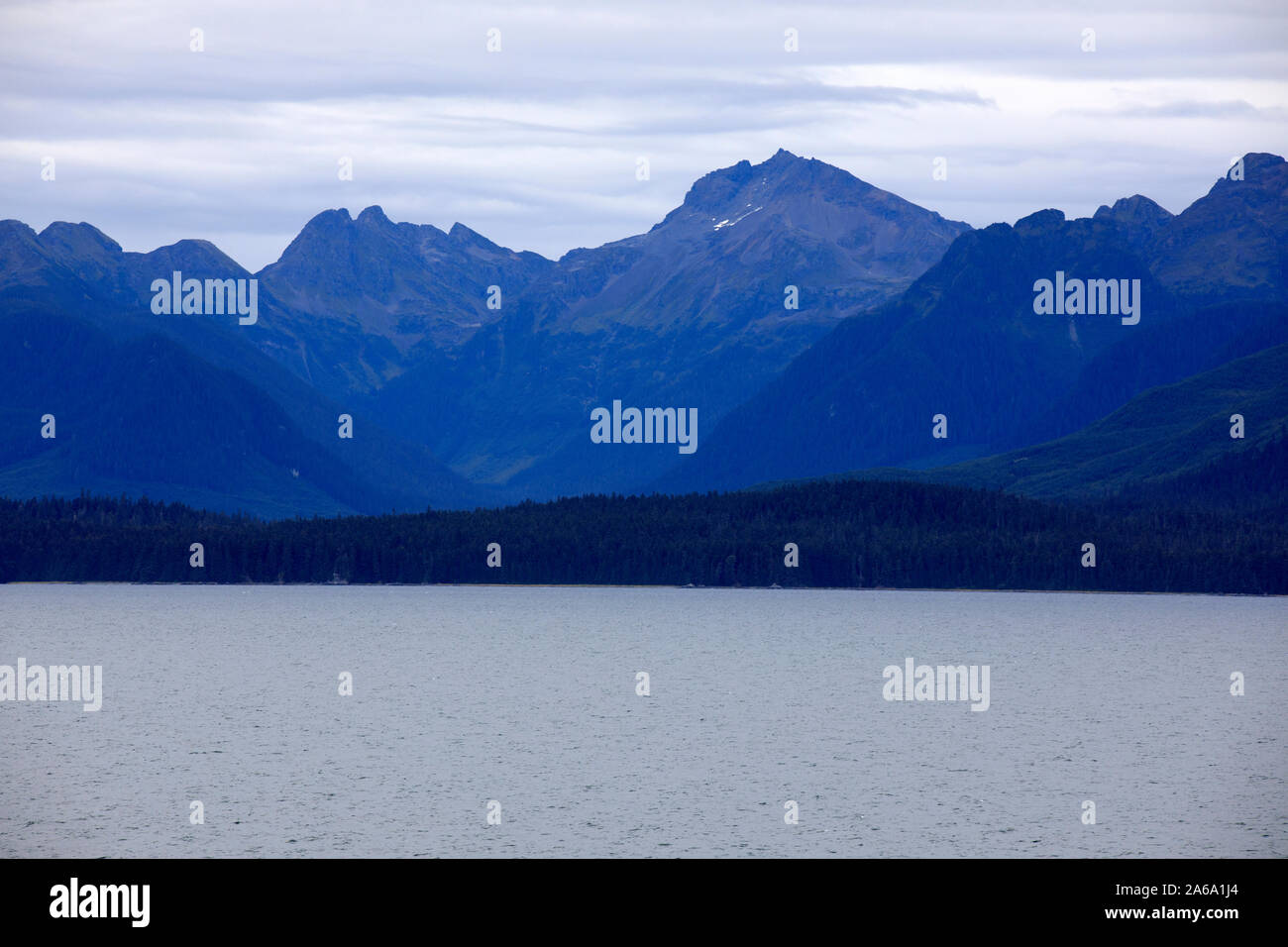 Alaska coastline view from a cruise ship deck, Alaska, USA Stock Photo ...