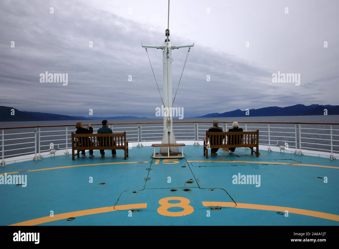 Alaska coastline view from a cruise ship deck, Alaska, USA Stock Photo ...