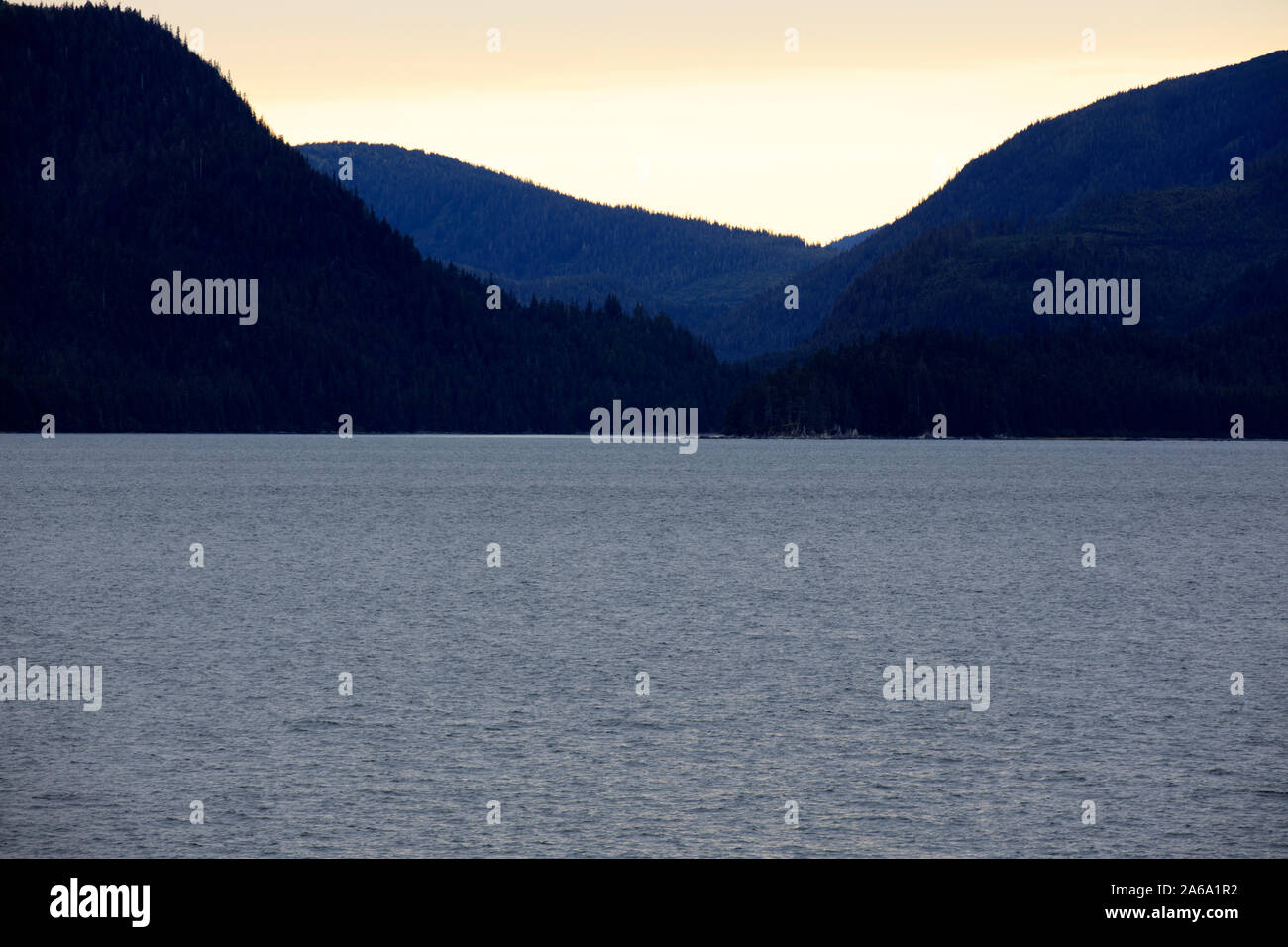 Alaska coastline view from a cruise ship deck, Alaska, USA Stock Photo ...