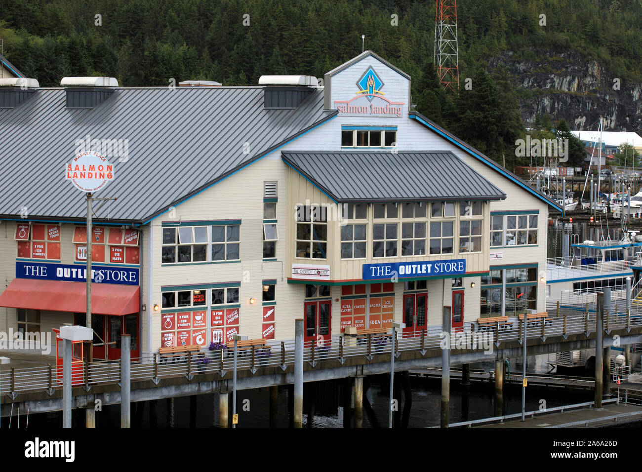 Ketchikan outlet store, Ketchikan, Alaska, USA Stock Photo - Alamy