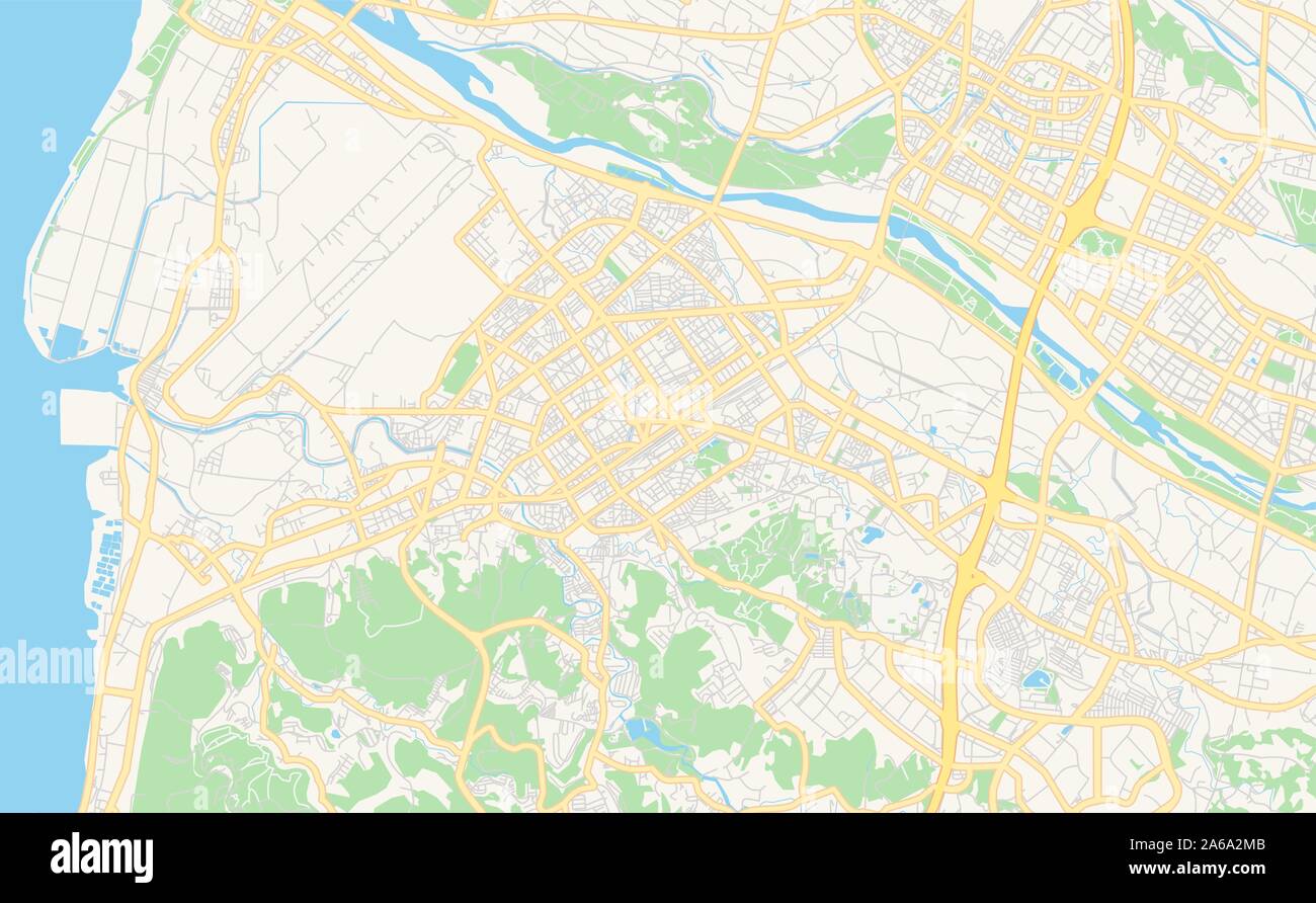 Printable street map of Hsinchu, Taiwan. Map template for business use ...