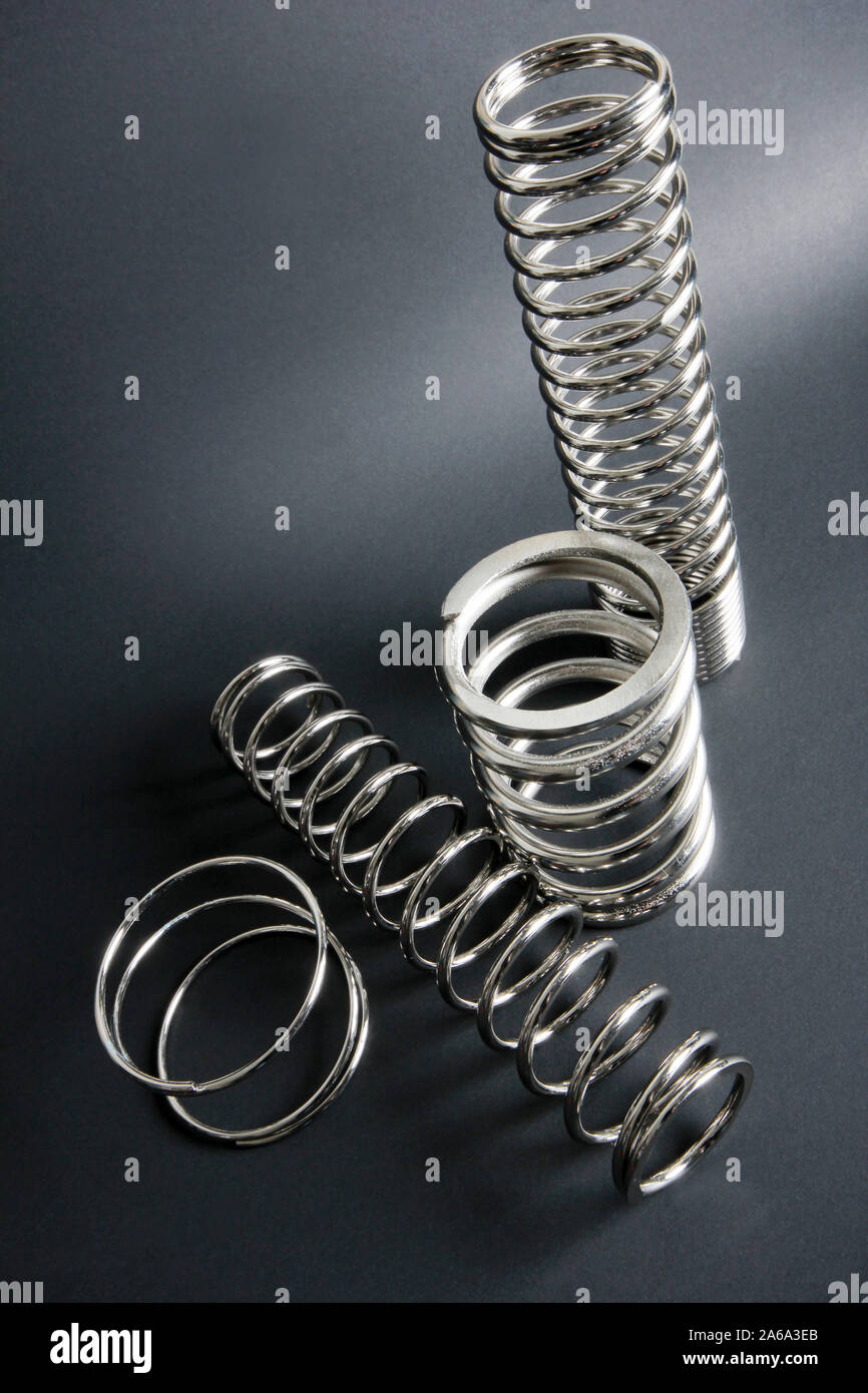new metal springs texture background Stock Photo - Alamy