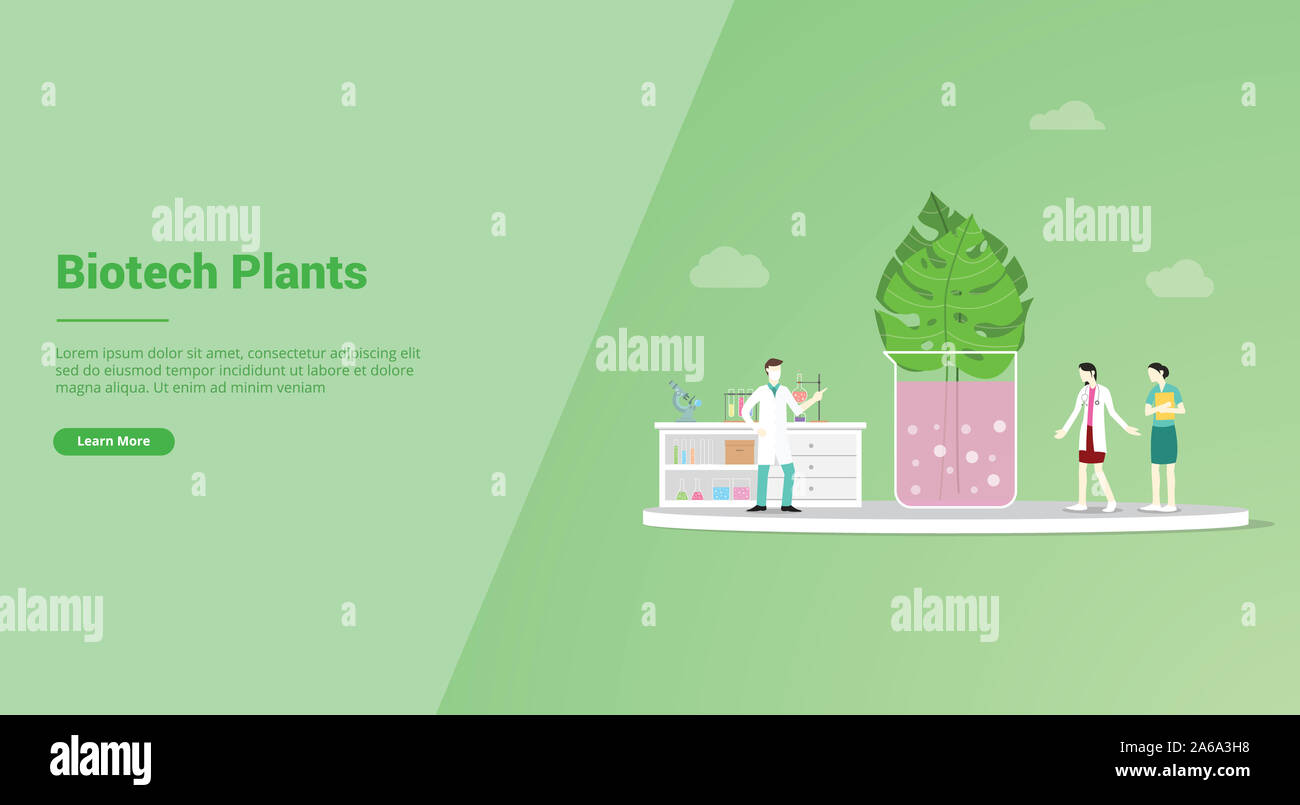 biotech plants or herbs for website template or landing homepage banner ...