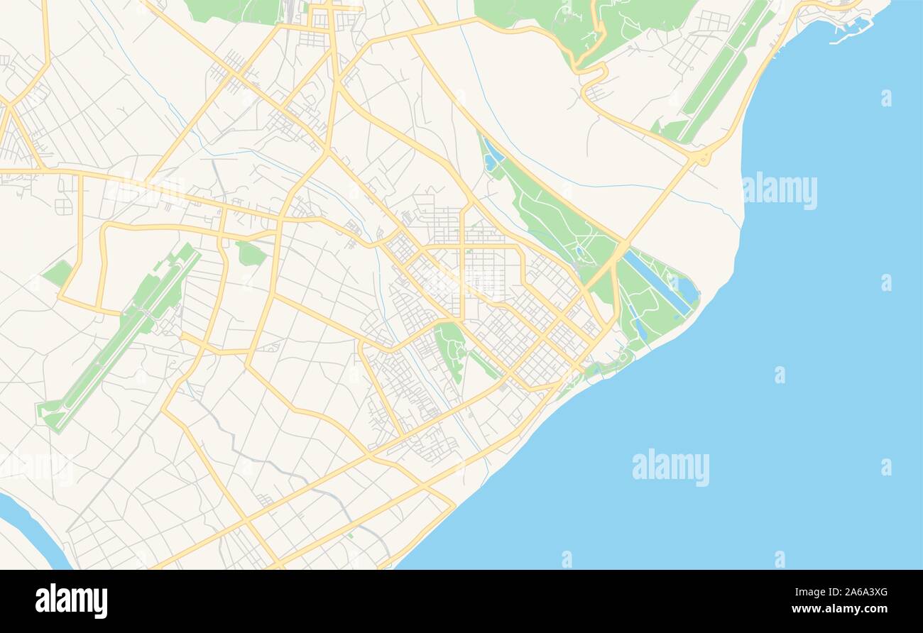 Printable street map of Taitung, Taiwan. Map template for business use ...