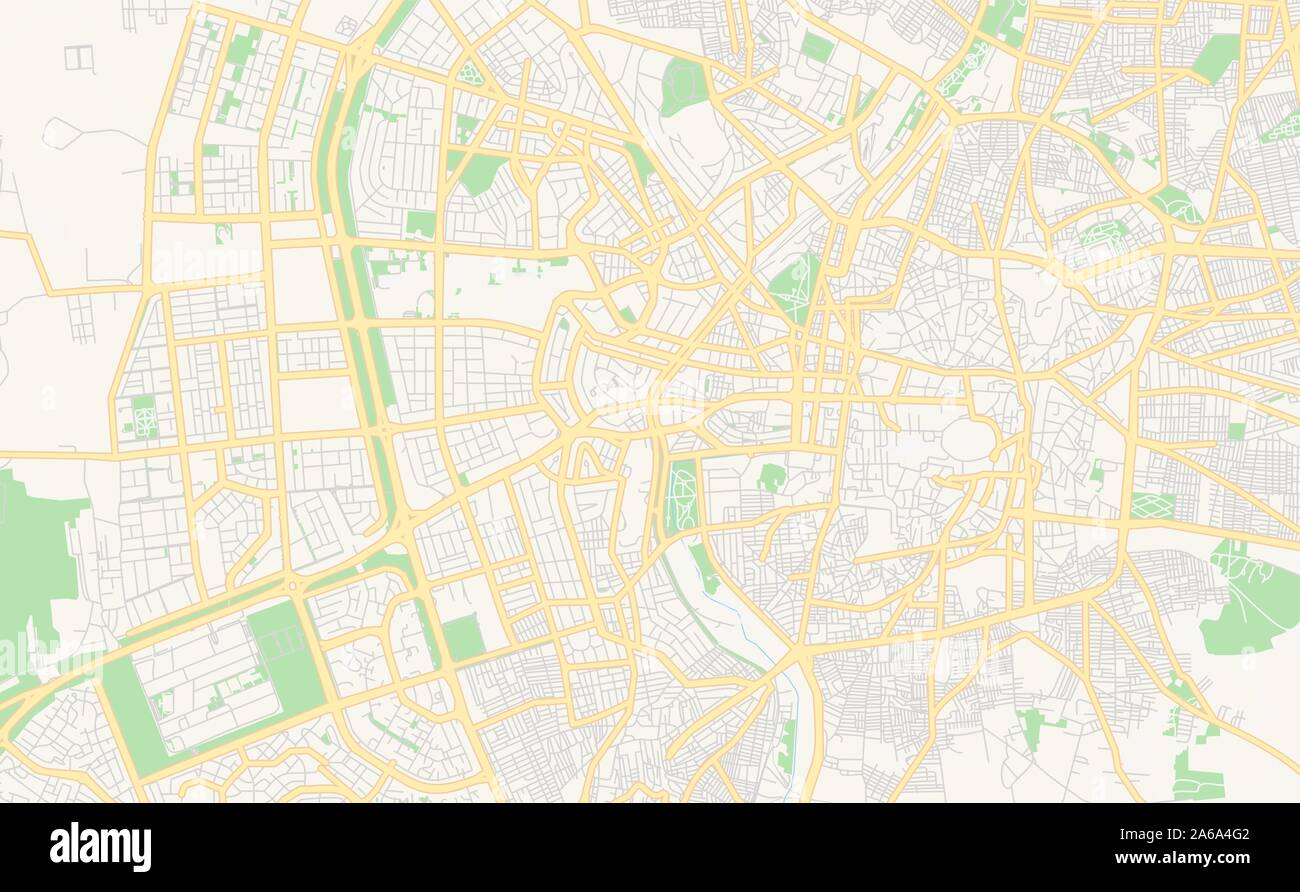 Printable street map of Aleppo, Syria. Map template for business use ...
