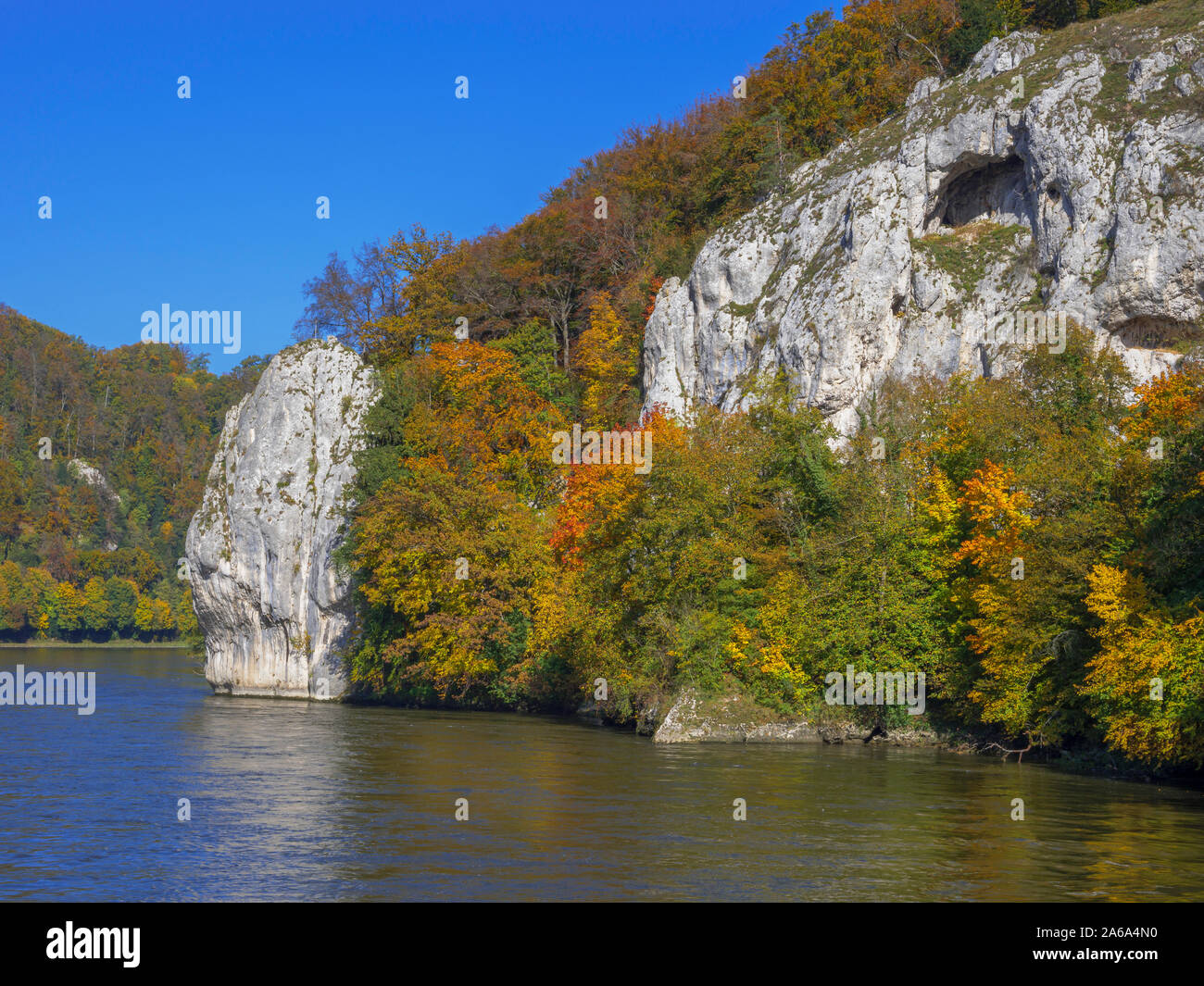 Danube Gorge Nature Reserve, Weltenburger Enge at Weltenburg Monastery ...