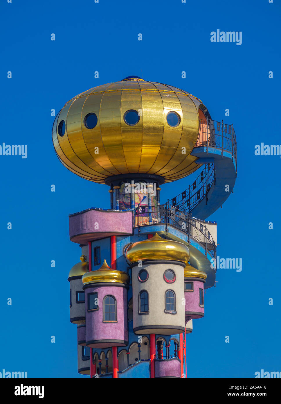 Kuchlbauer tower by architect Friedensreich Hundertwasser, Kuchlbauer ...