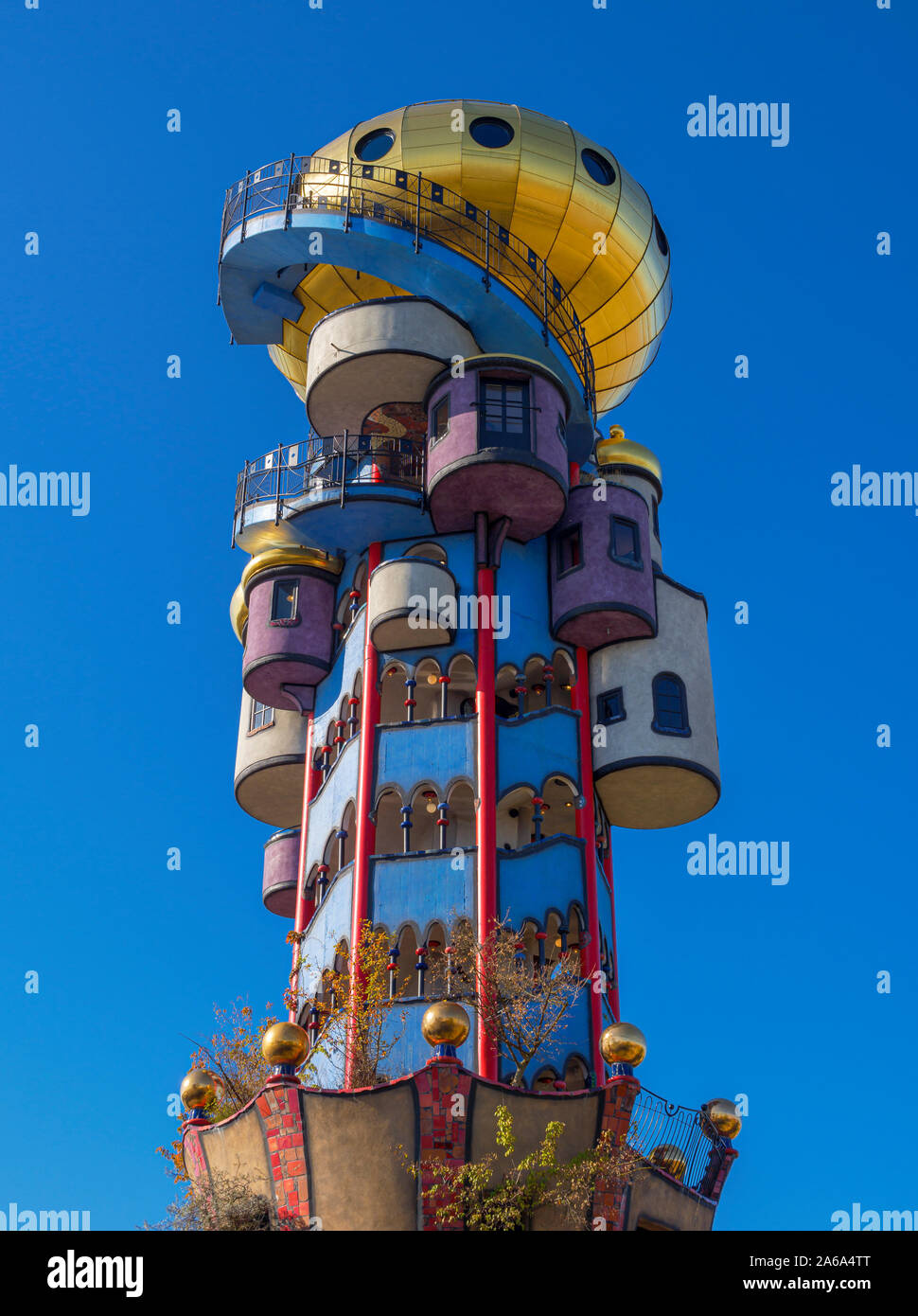 Kuchlbauer tower by architect Friedensreich Hundertwasser, Kuchlbauer ...