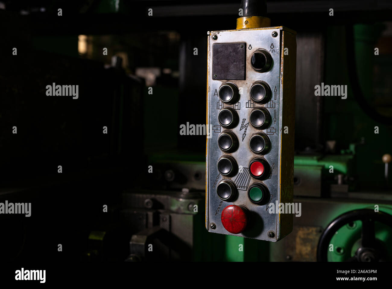 Control panel of production device shot Stock Photo - Alamy