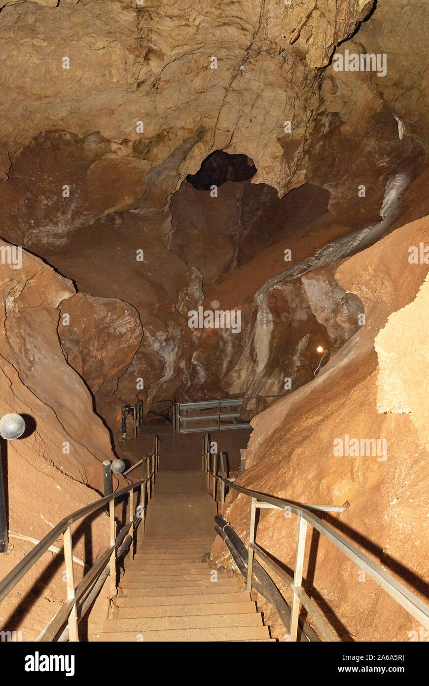 Crystal and limestone cave in Weilburg Kuhbach, Germany Stock Photo - Alamy