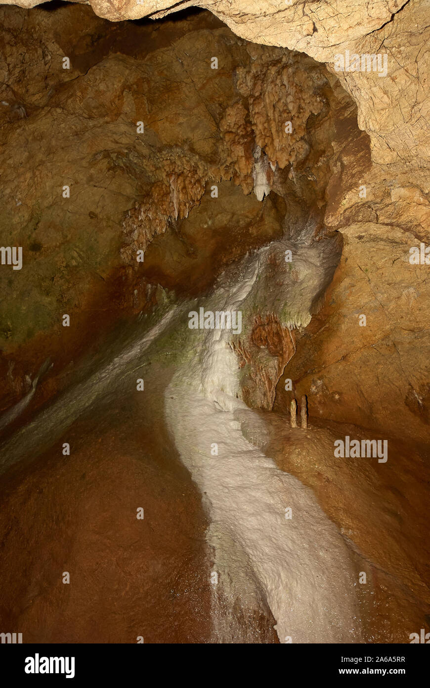 Crystal and limestone cave in Weilburg Kuhbach, Germany Stock Photo - Alamy