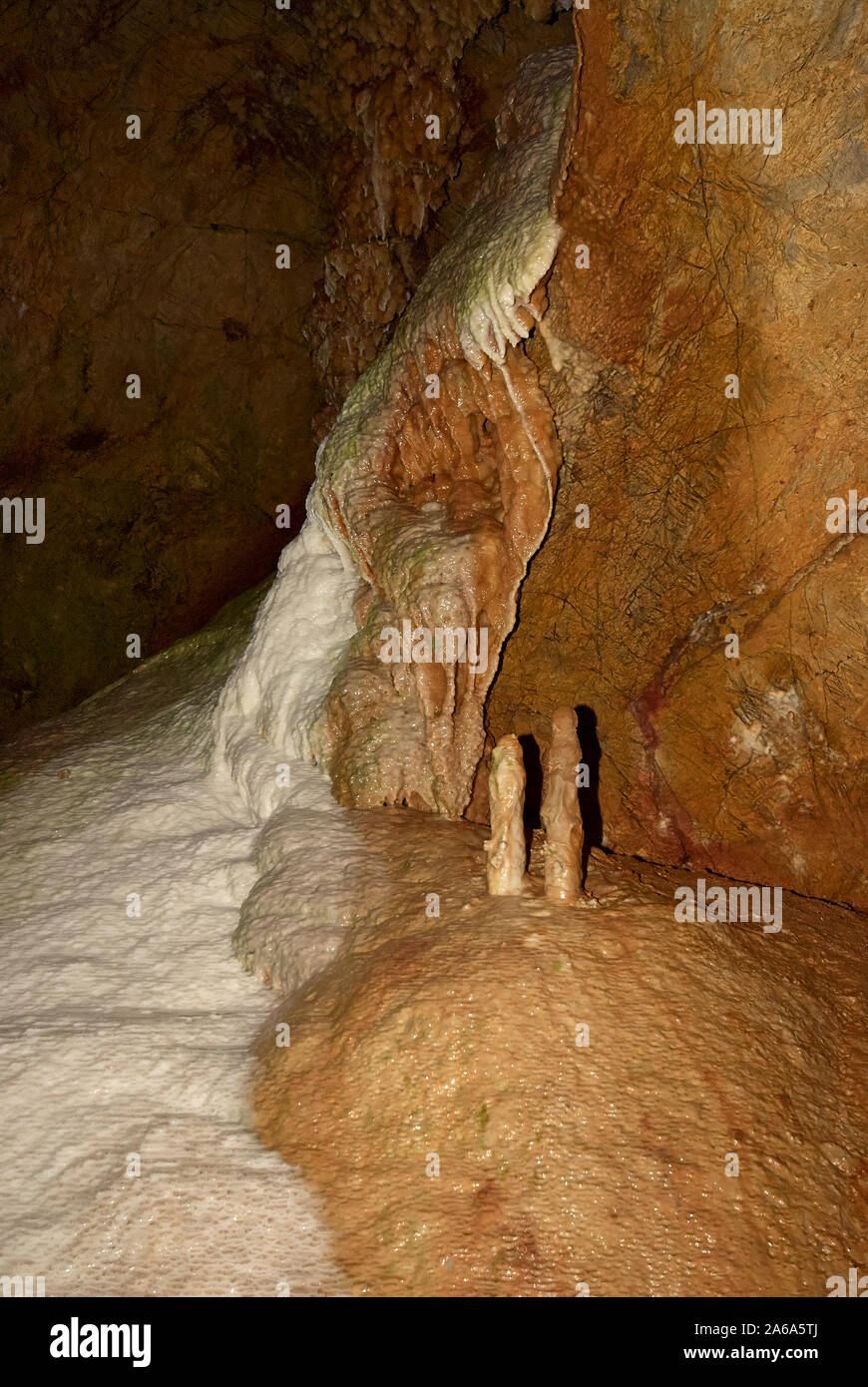 Crystal and limestone cave in Weilburg Kuhbach, Germany Stock Photo - Alamy