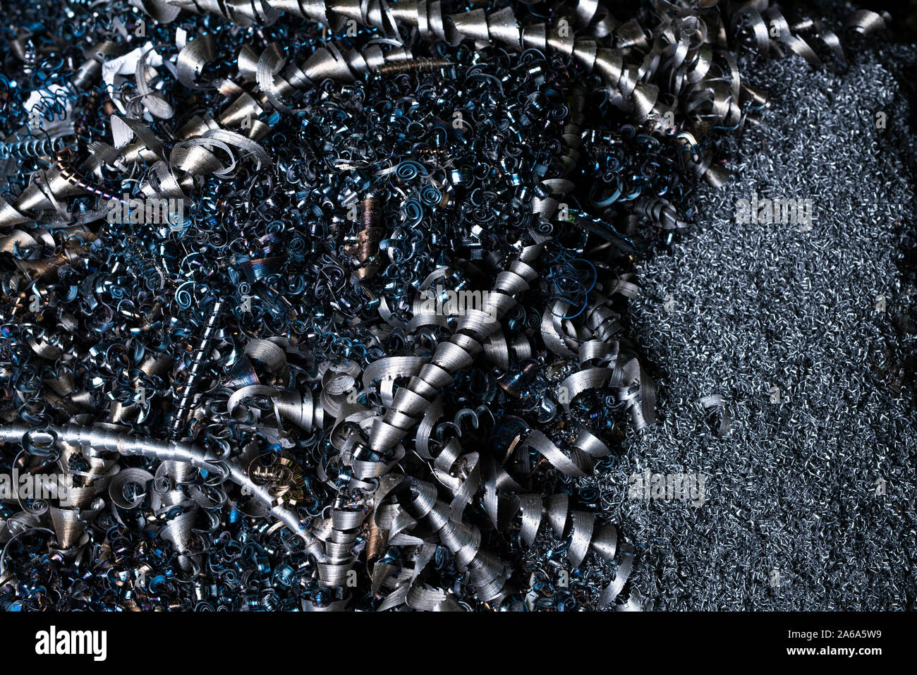 Metal shavings close up shot Stock Photo - Alamy