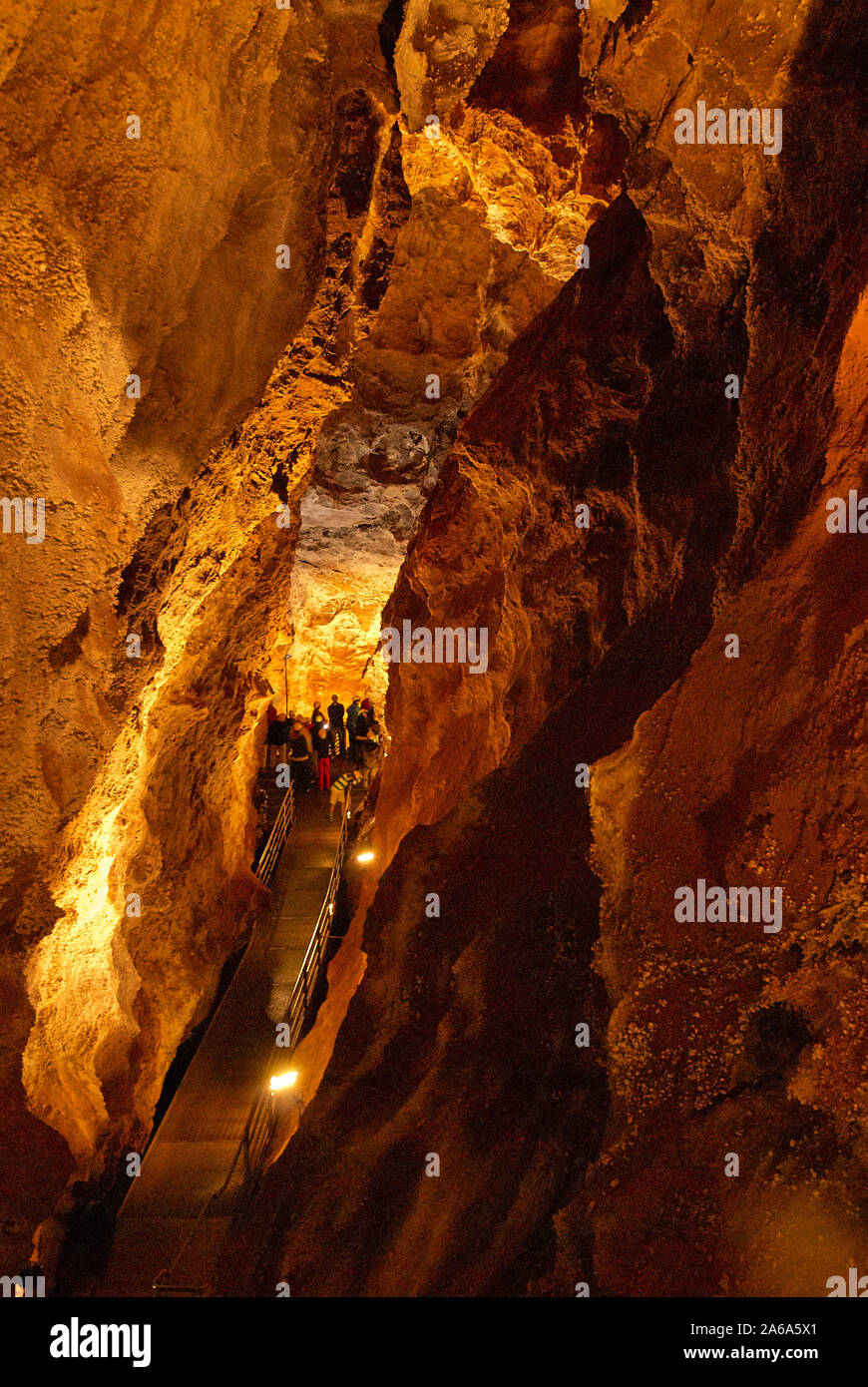 Crystal and limestone cave in Weilburg Kuhbach, Germany Stock Photo - Alamy