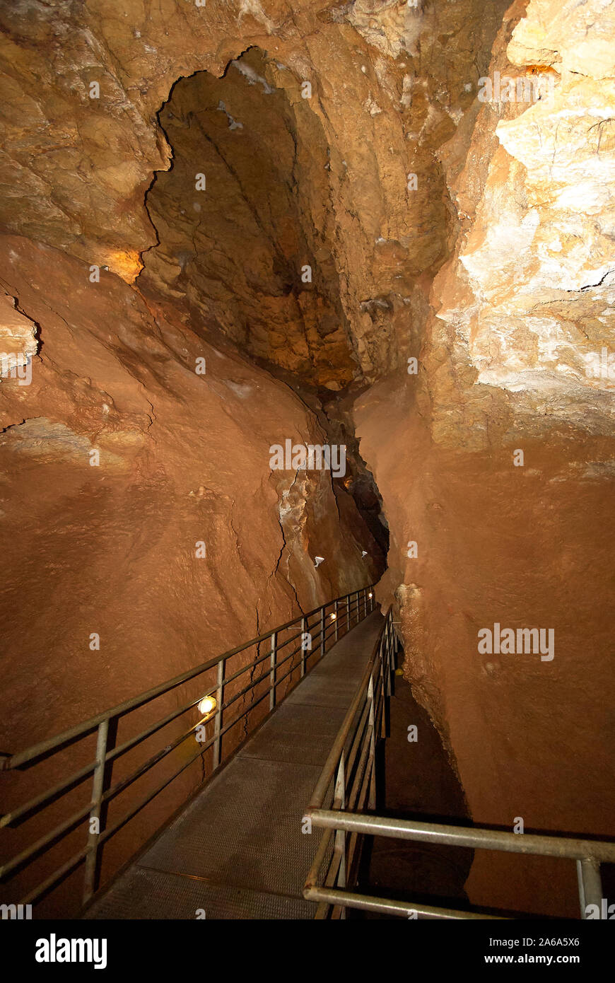 Crystal and limestone cave in Weilburg Kuhbach, Germany Stock Photo - Alamy