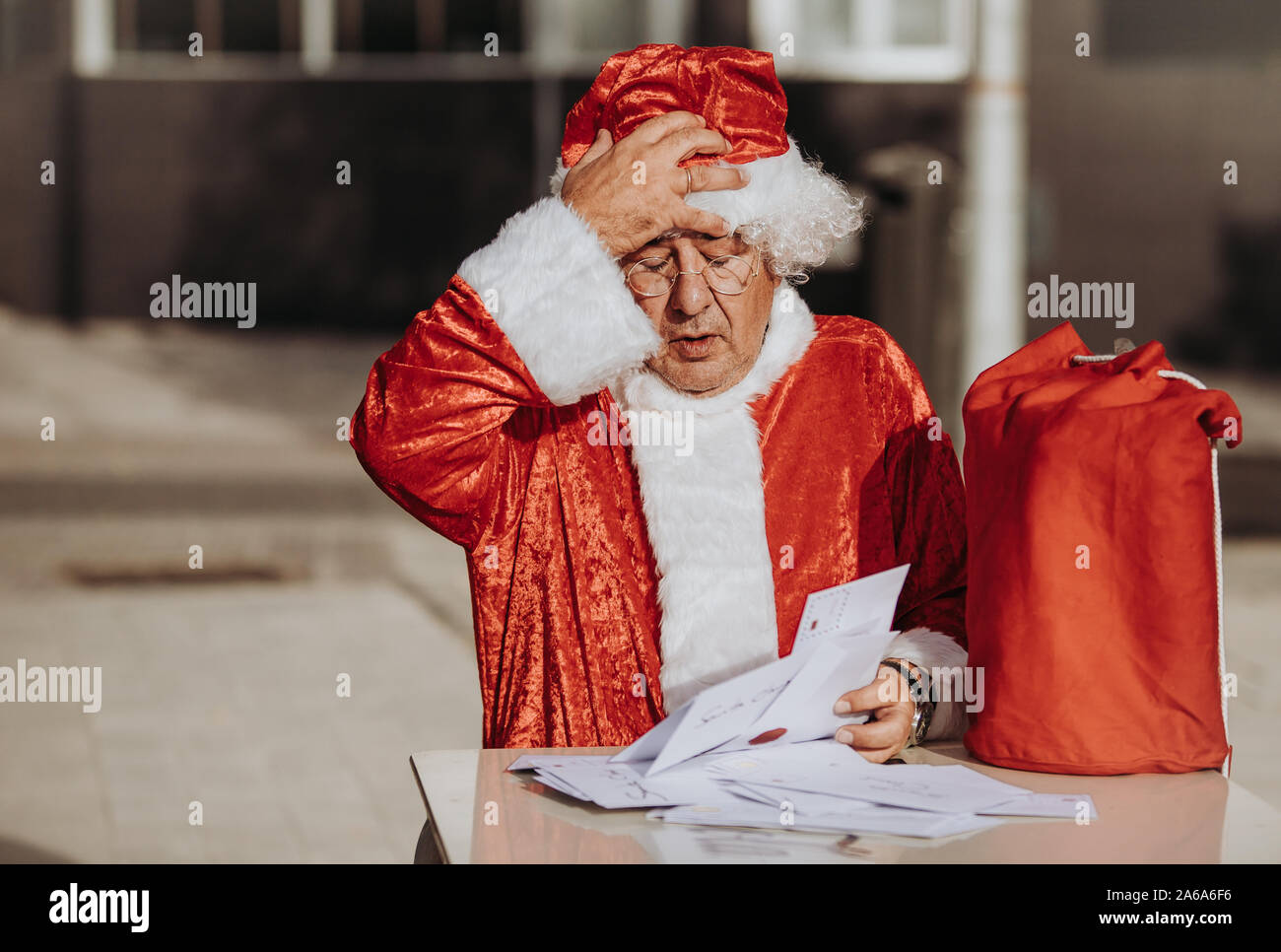 Santa costume without beard hi-res stock photography and images - Alamy