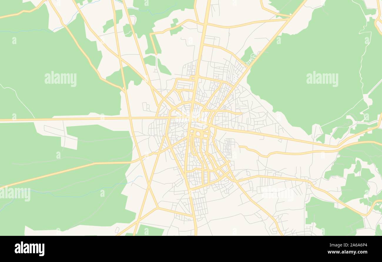 Printable street map of As-Suwayda, Syria. Map template for business ...