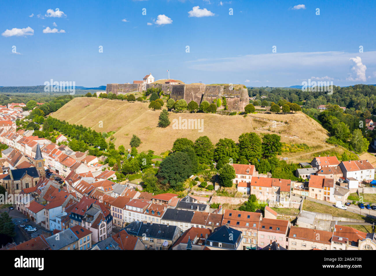 Bitche historical town center and star shaped bastions and outworks of ...