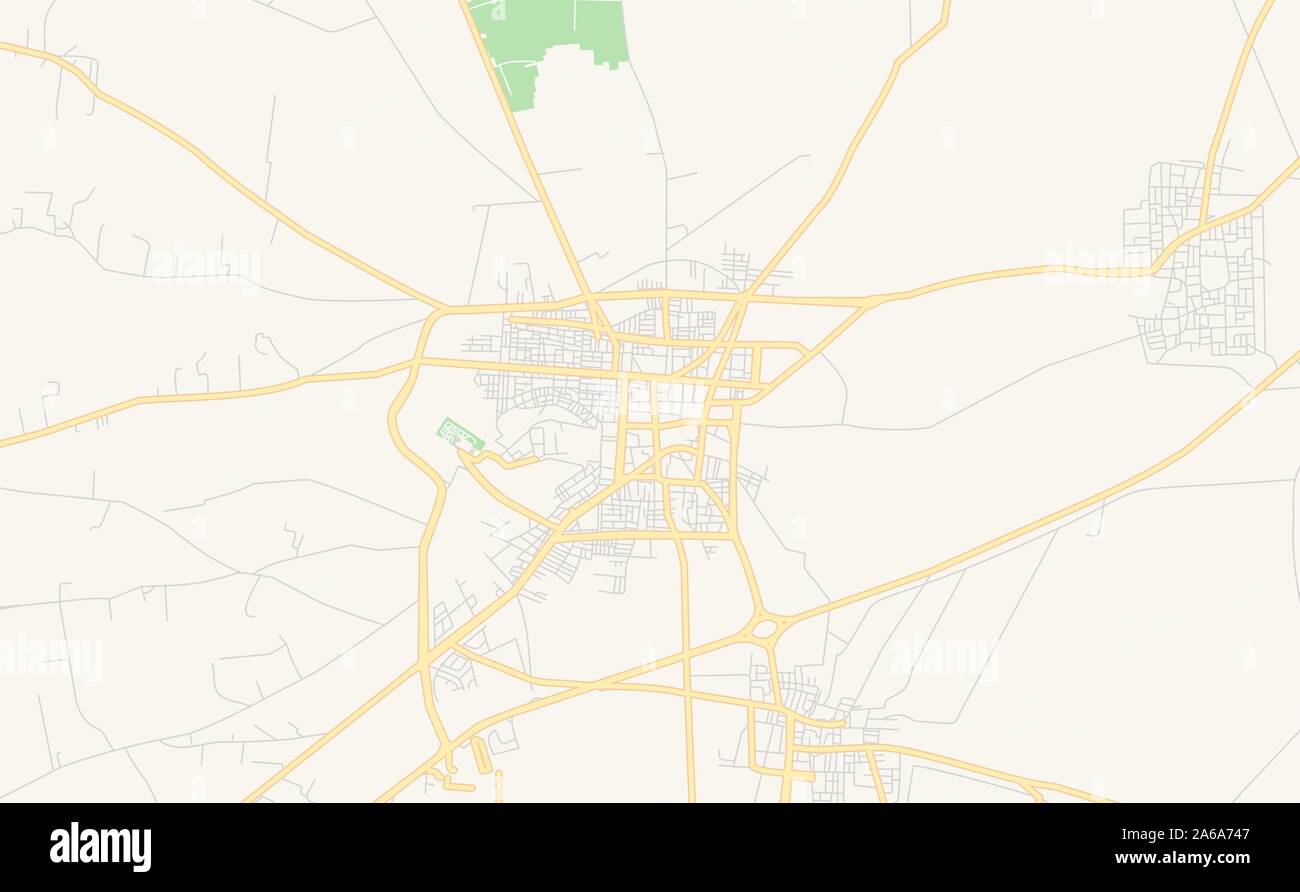 Printable street map of Al-Bab, Syria. Map template for business use ...