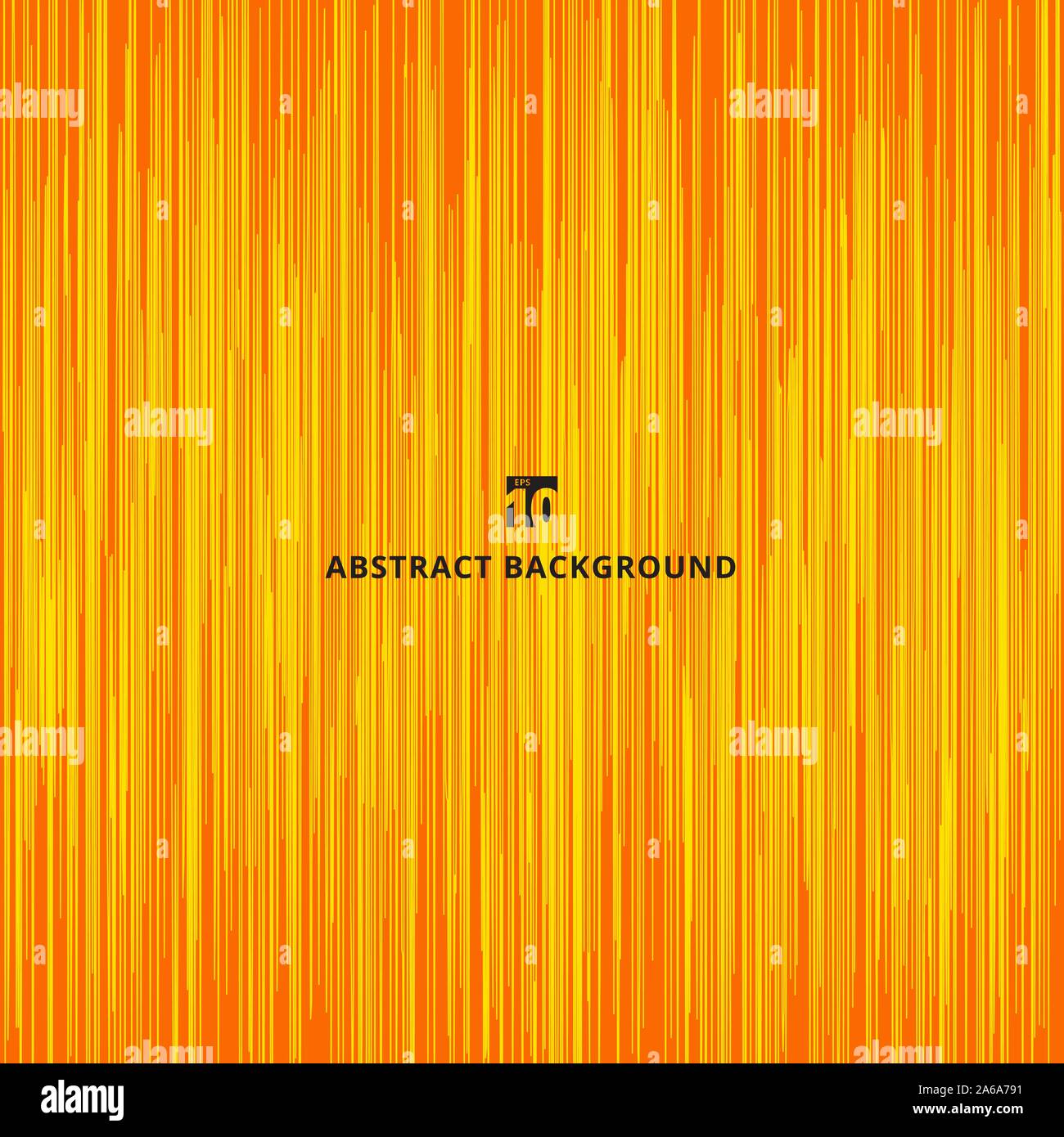 Abstract yellow wave vertical lines pattern rough texture on orange ...