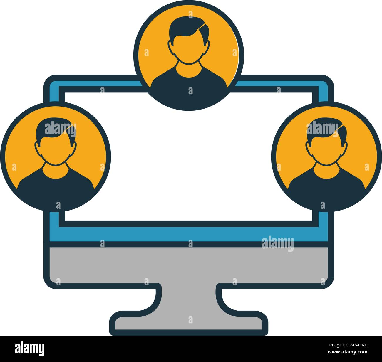 Virtual Team icon. Simple element from project management icons ...