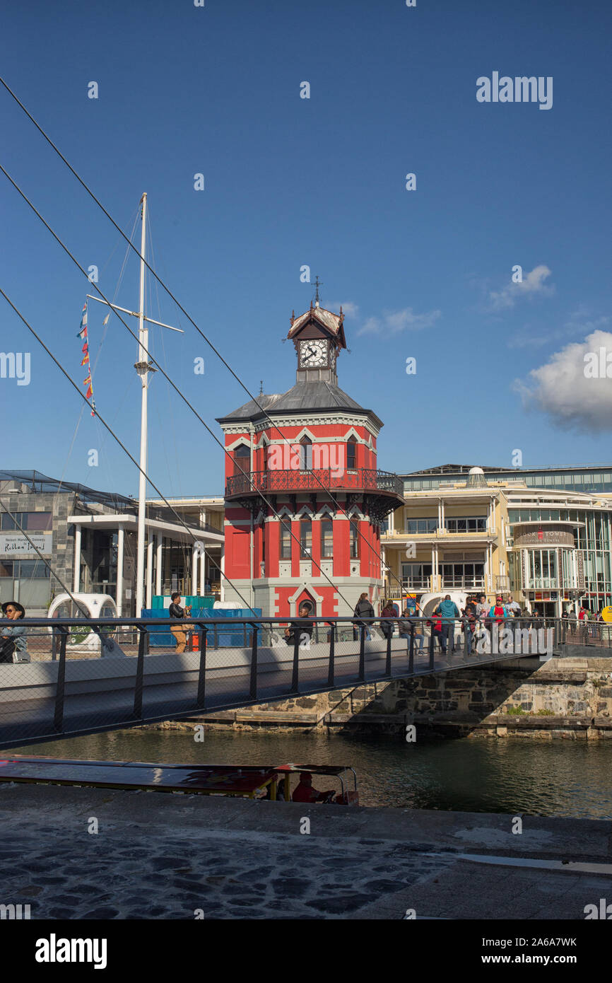 Clock tower on the Victoria and Alfred Waterfront, Cape Town, South ...
