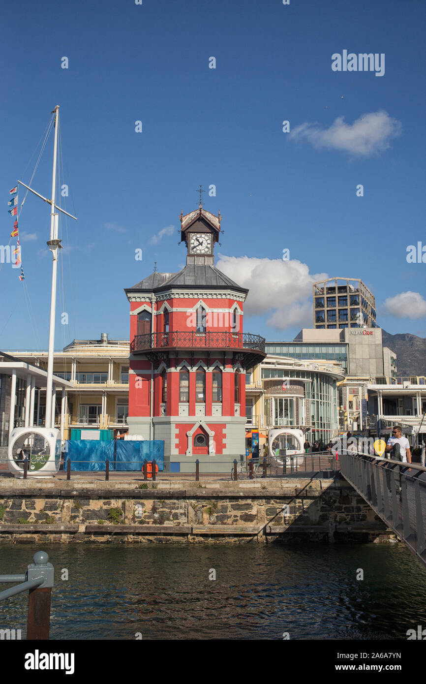 Clock tower on the Victoria and Alfred Waterfront, Cape Town, South ...