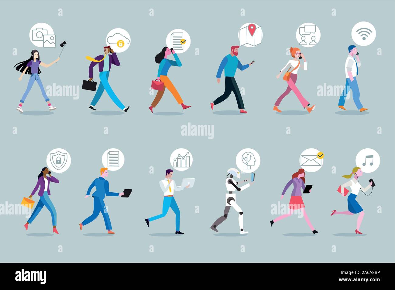 Productive walk Stock Vector Images - Alamy