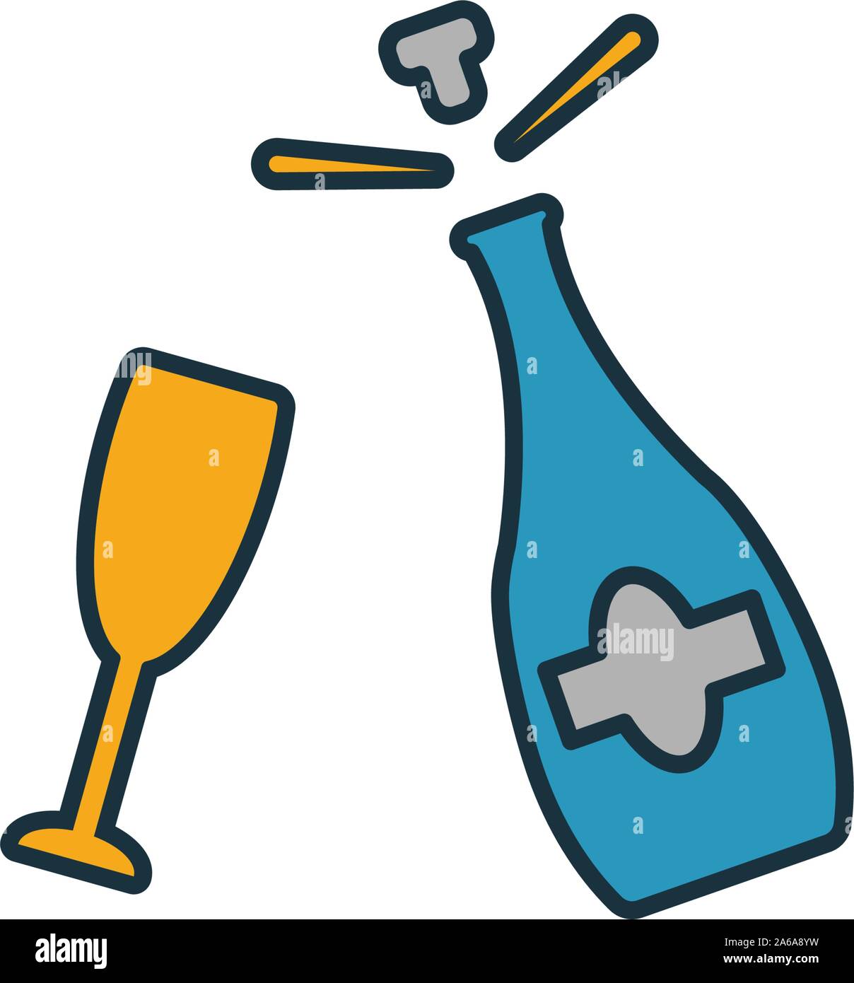 Champagne icon. Simple element from party icon icons collection ...