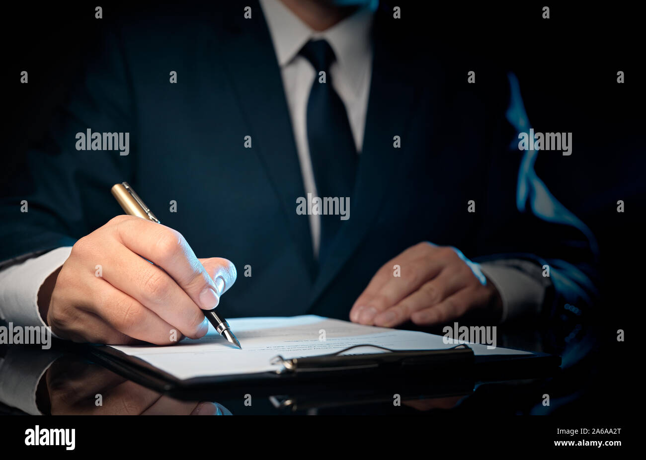 Lawyer, notary, attorney working at the office. Agreement and law ...