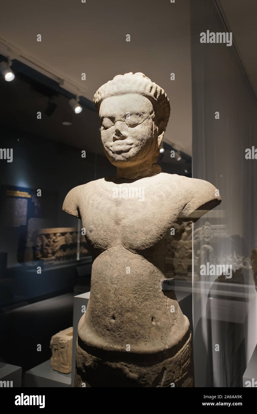 Prachin buri, Thailand - August 26, 2019: Guardian Khmer art in ...